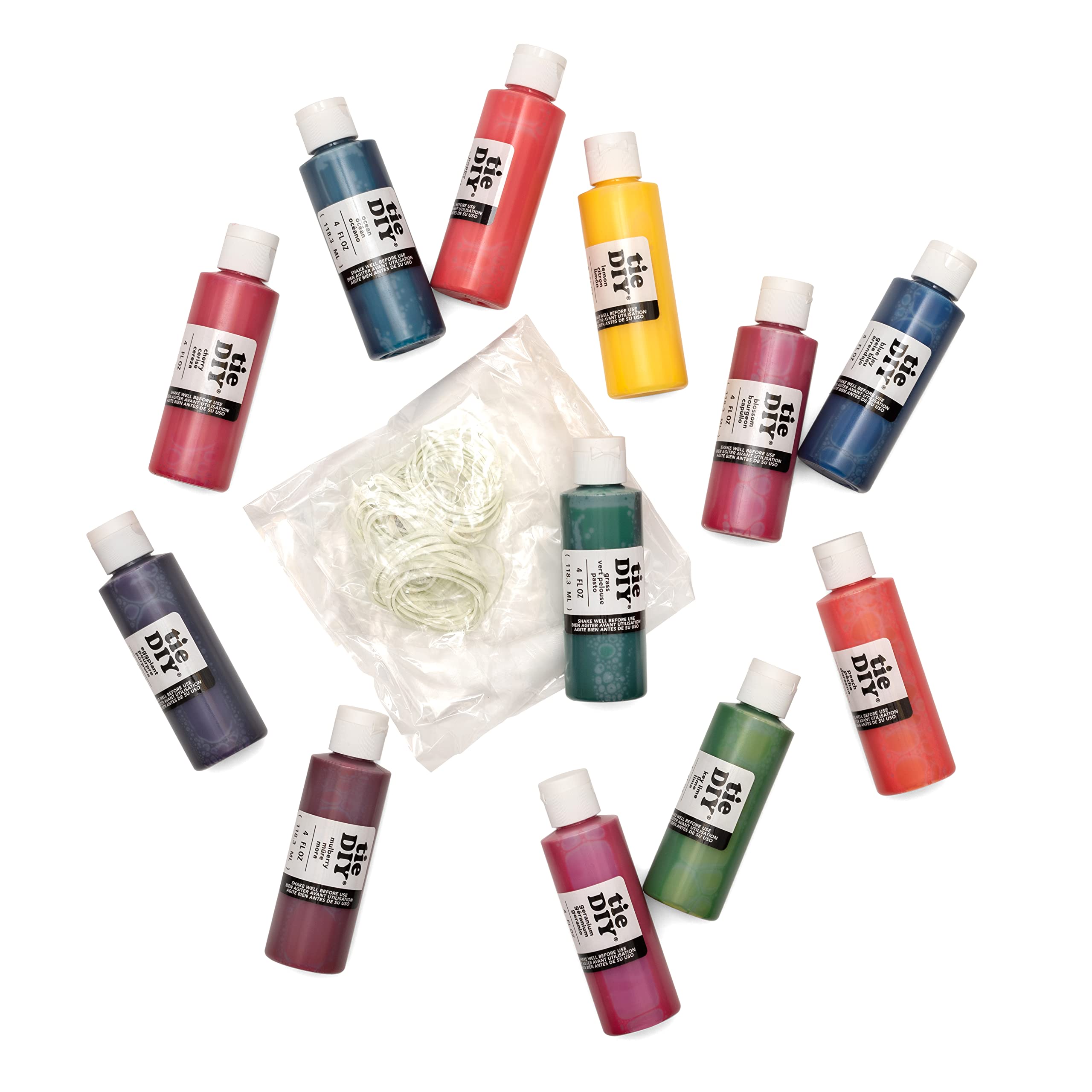 American Crafts AC Tie Dye Kit 12 Color Set One-Step Kit | 12 Bright Colors, Easy to Use Bottles | Tie Dye Party Kit, Tie-Dye Kits for Adults, Tie Dye Kit for Kids, Large Groups, TyeDye Kit