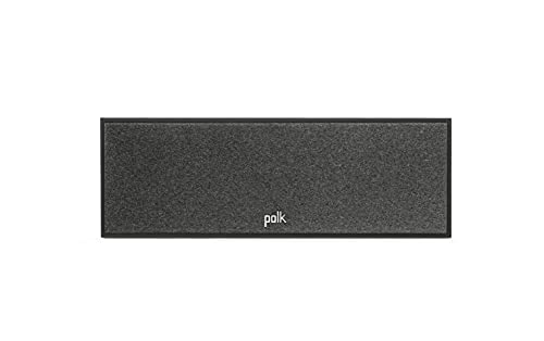 Polk Monitor XT30 Compact Center Channel Speaker - Hi-Res Audio Certified, Dolby Atmos & DTS:X Compatible, 1" Terylene Tweeter & Dual 5.25" Dynamically Balanced Woofer, Midnight Black