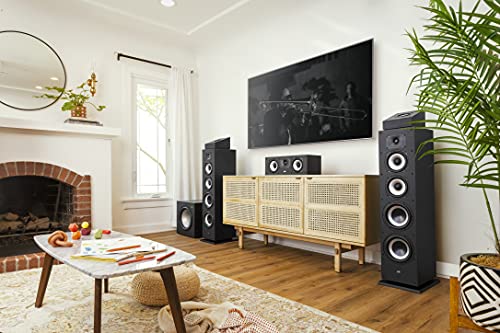 Polk Monitor XT30 Compact Center Channel Speaker - Hi-Res Audio Certified, Dolby Atmos & DTS:X Compatible, 1" Terylene Tweeter & Dual 5.25" Dynamically Balanced Woofer, Midnight Black