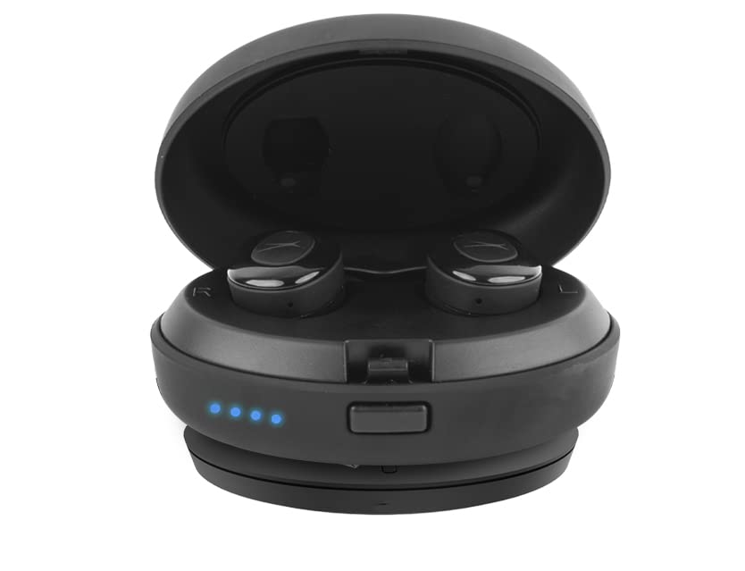Altec Lansing True Evo+ Truly Wireless Earphones, 4 Hours of Battery Life, Receive Up to 4 Charges on The Go, Access Siri or Google Voice Assistant via Bluetooth Through Your Smartphone, MZX659-BLK