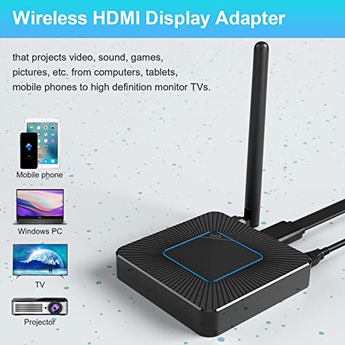 SUNPUPA Wireless HDMI Display Adapter dongle, 4K 60Hz Real-time Transmission, No Setup or APP Required, Compatible with iOS, Android, Windows and MacOS