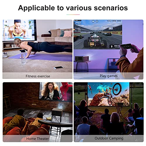 Projector, Projector with WiFi and Bluetooth XIDU 15000L Outdoor Projector 4K Support, Native 1080P Projector with 300" Display Home Theater Movie Projector, Compatible w/TV Stick/iOS/Android/Win/PS5