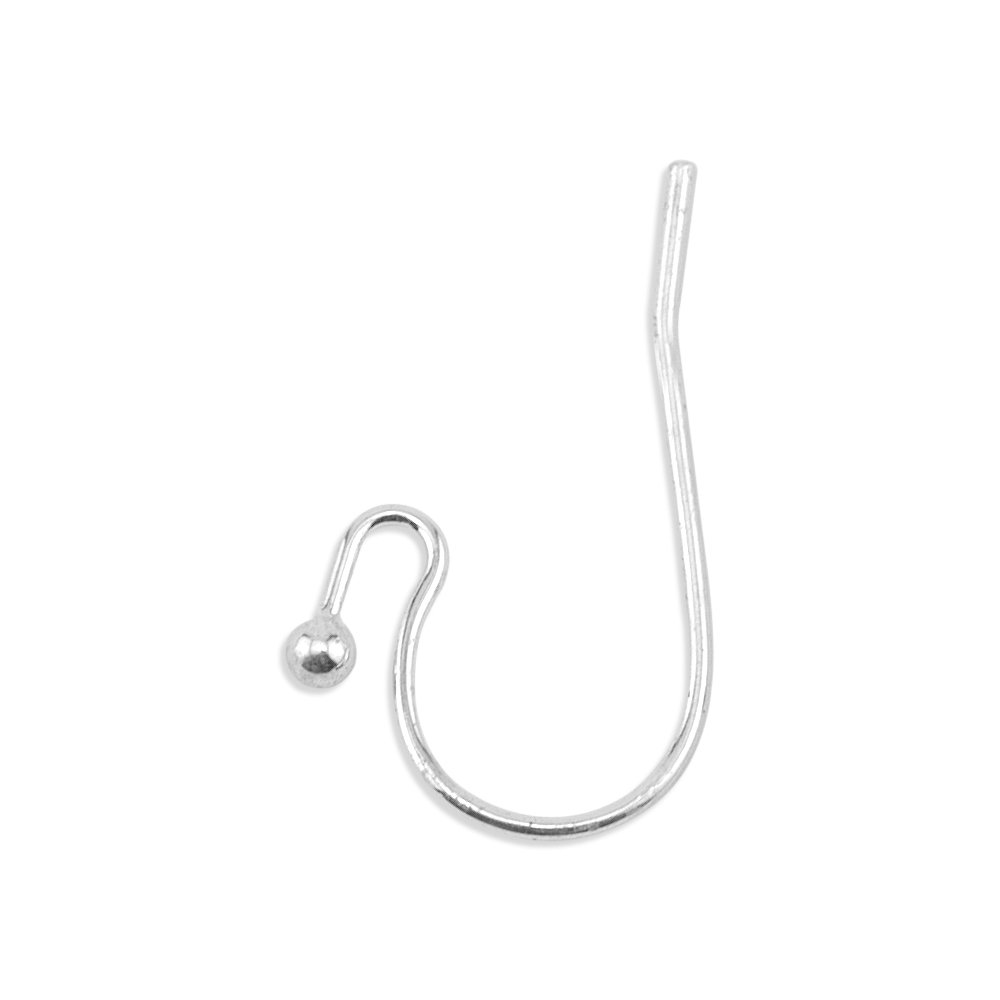 Beadalon 437-2004 144-Piece 1-1/2-MM Ball Ear, Wire Nickel Free Silver Plate