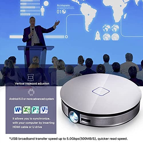 Feilx Mini Projector 2022 Upgraded Portable Video-Projector,Portable DLP Mini Projector 1280x720P WiFi HDMI Compatible Support 1080P 4K Home Theater Projector