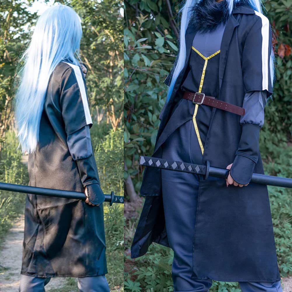 Han shan Rimuru Cosplay Costume Rimuru Cosplay Outfit Uniform Anime Costume Suit Full Set Halloween(BLACK(mask),XL)