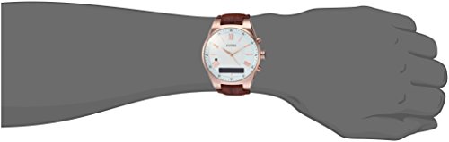 GUESS Men's Stainless Steel Connect Smart Watch - Amazon Alexa, iOS and Android Compatible, Color: Brown (Model: C0002MB4)