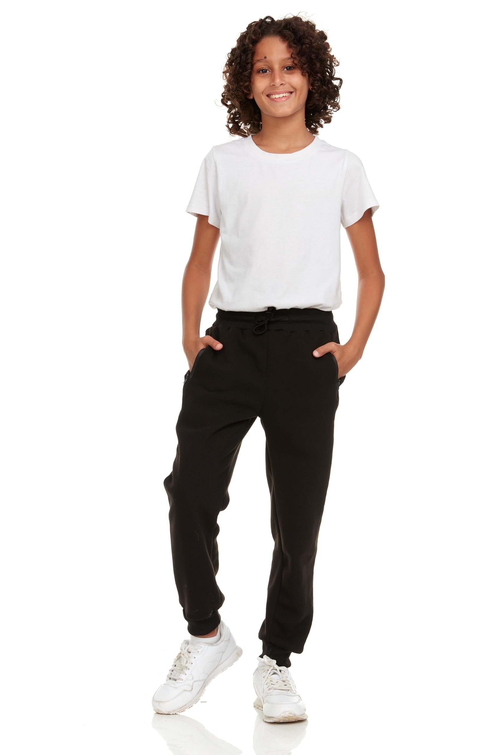 PURE CHAMP 3Pk Boys Sweatpants Fleece Athletic Workout Kids Clothes Boys Joggers with Zipper Pocket and Drawstring Size 4-20 (SET3 Size 14/16)
