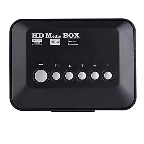 HD Media Player 1080P HD HDMI Audio Video Media Player Box with IR Remote Control Support USB Drive, Mobile Hard Drive, SD Card, 2.5T Mobile Hard Drive (3.5 inch)(US)
