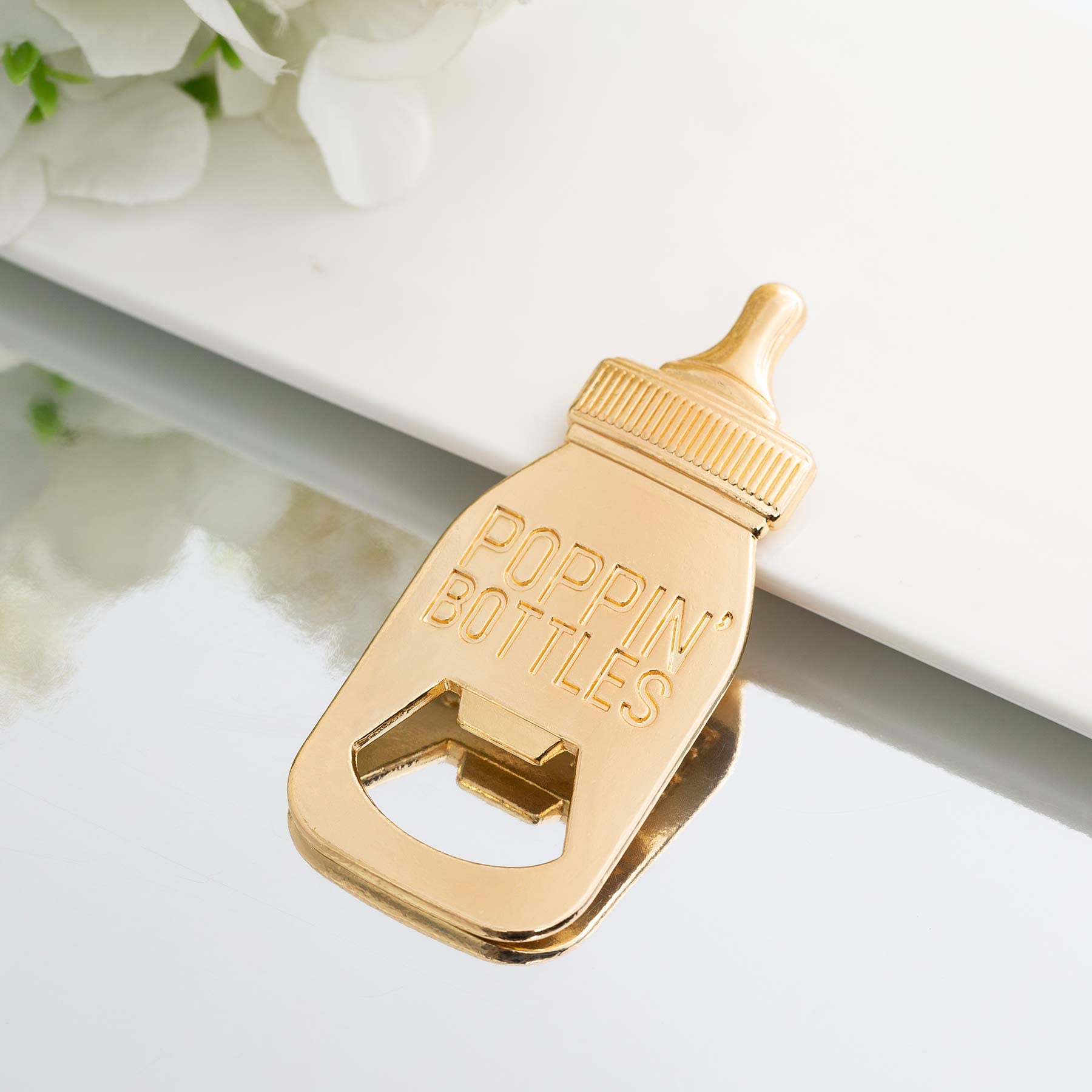 24 Packs Poppin Bottle Openers for Baby Shower Favors,Gifts,Decorations and Souvenirs (pink, 24)