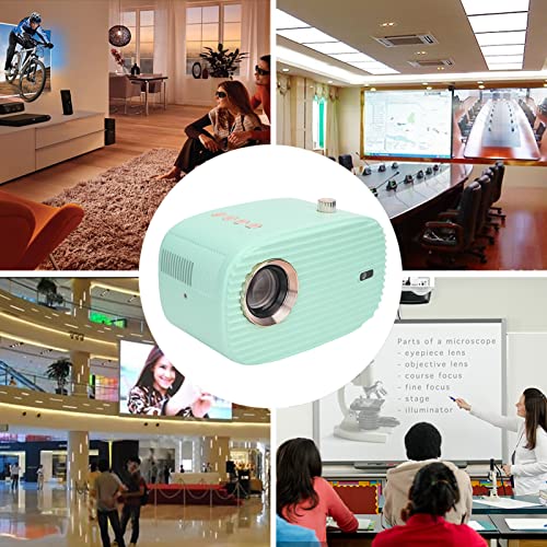 Portable WiFi Projector, HiFi Stereo Speaker HD 1080P 500LM WiFi Mini Projector for TV Stick for Home (US Plug)