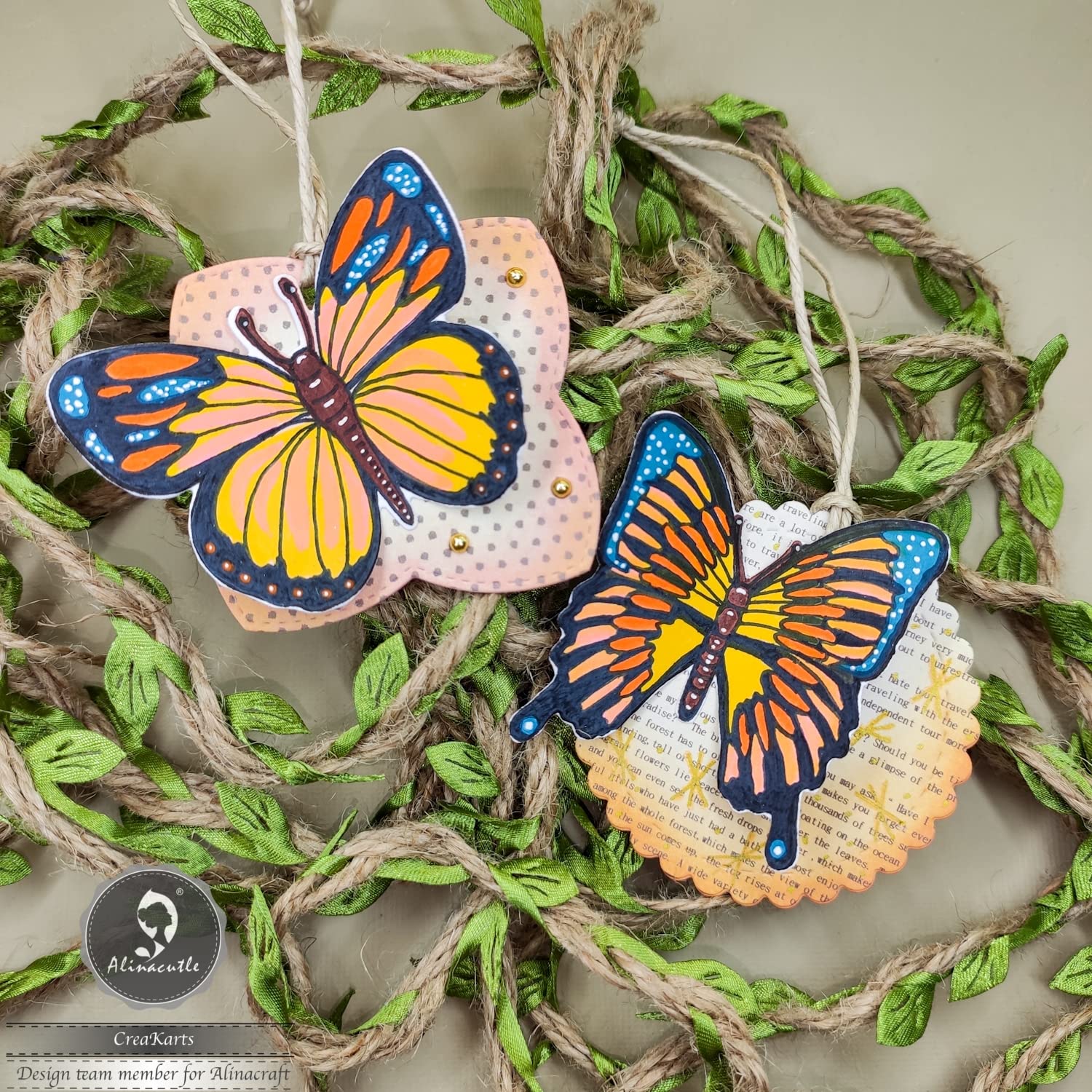 Alinacutle Layering Butterfly Stencil with Metal Die Cuts Dies Plastic Stencils Painting Stencils Template for Card Making DIY Painting on Wood Wall Furniture Decor
