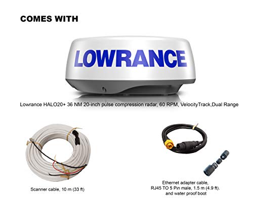 Lowrance Halo 20+ Radar, Black, One Size (000-14542-001)