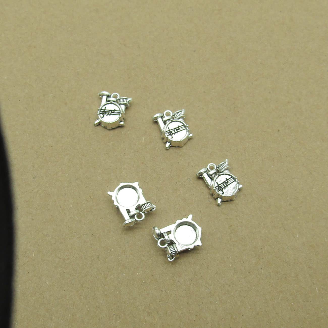 FAIWAWU 40 Pcs Silver Drum Set Charm Music Charms Pendant for Jewelry Making Necklace Bracelet Earrings