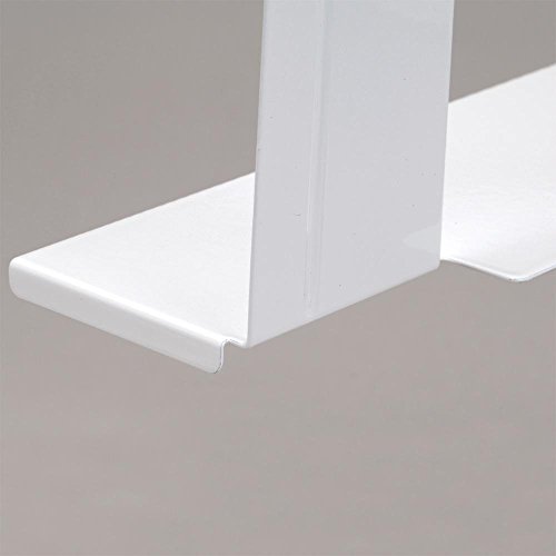 LIHIT LAB Magnetic Book End (Shelf Divider), 3" x 9.4" x 6.5", White, (A7350-0)