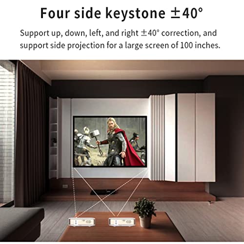 GXBPY S350 Mini Dlp Projector Smart Tv Android 9.0 WiFi Pico Protable 1080p Outdoor 4k Cinema for Smartphone (Color : D)