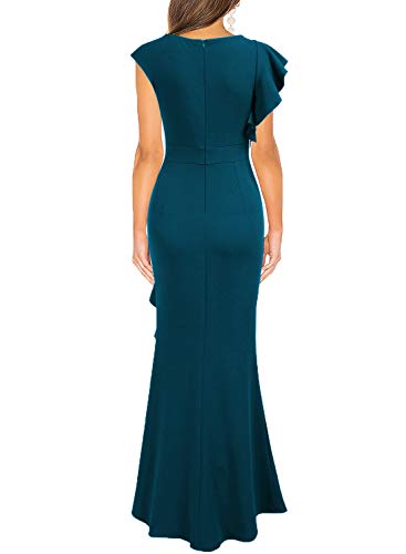 WOOSEA Women's Split Bodycon Mermaid Evening Cocktail Long Dress