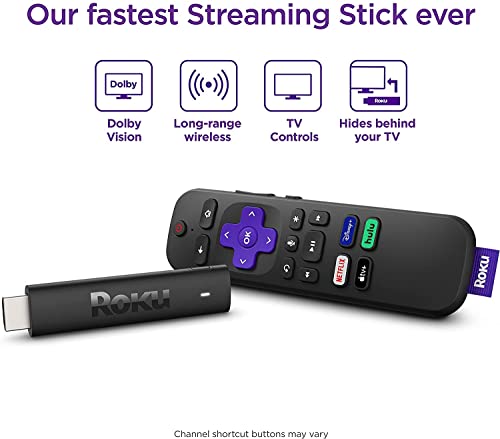 Roku Streaming Stick 4K 2021 Streaming Device with Roku Voice Remote and TV Controls 4K/HDR/Dolby Vision & Bundle Swanky Cables HDMI Cable and TV Cleaning Kit