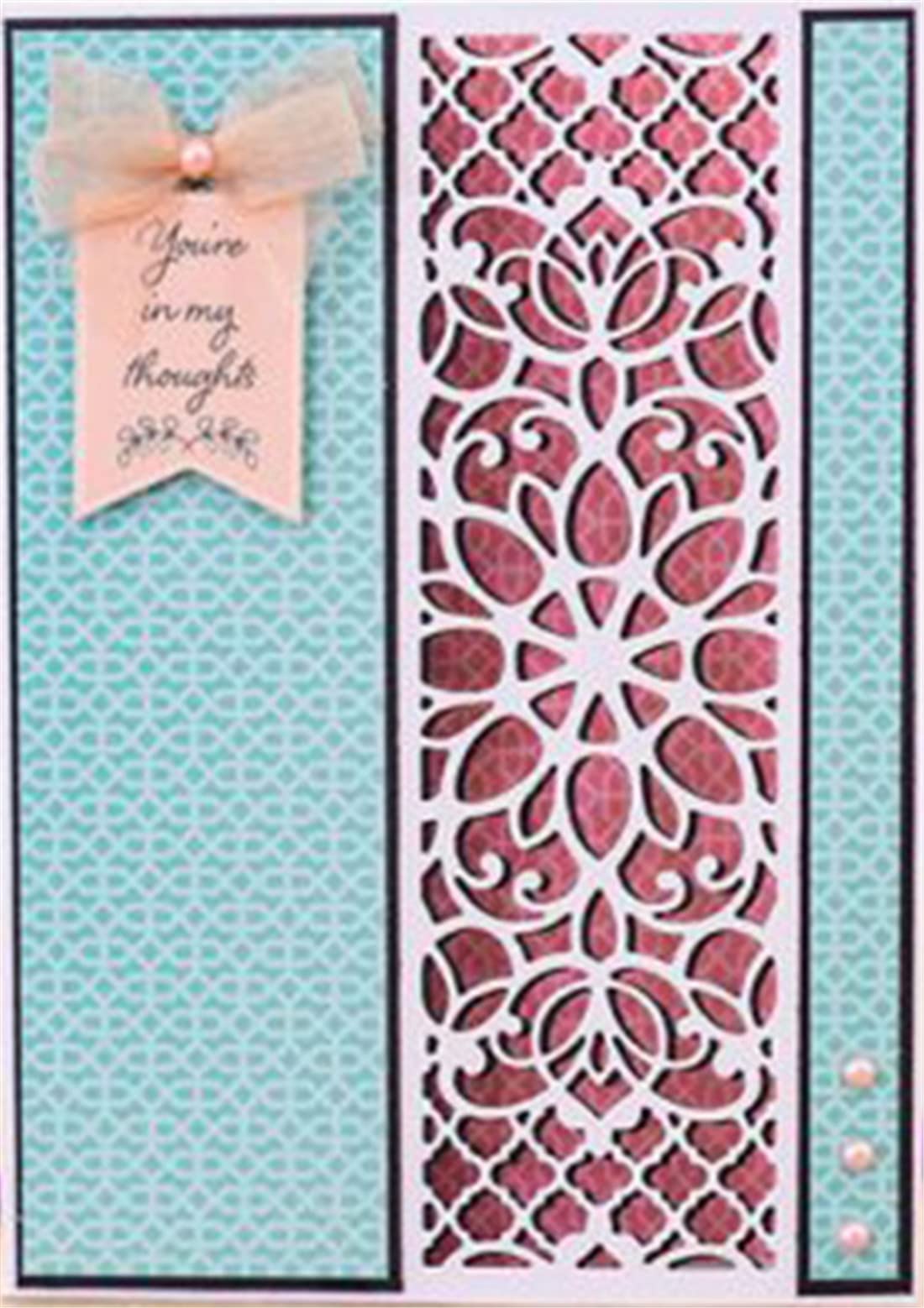 Mvchifay Cutting Dies Metal Stencils Scrapbooking Tool DIY Craft Carbon Steel Embossing Template for Paper Card Making (Flower frame-14.8x5cm)
