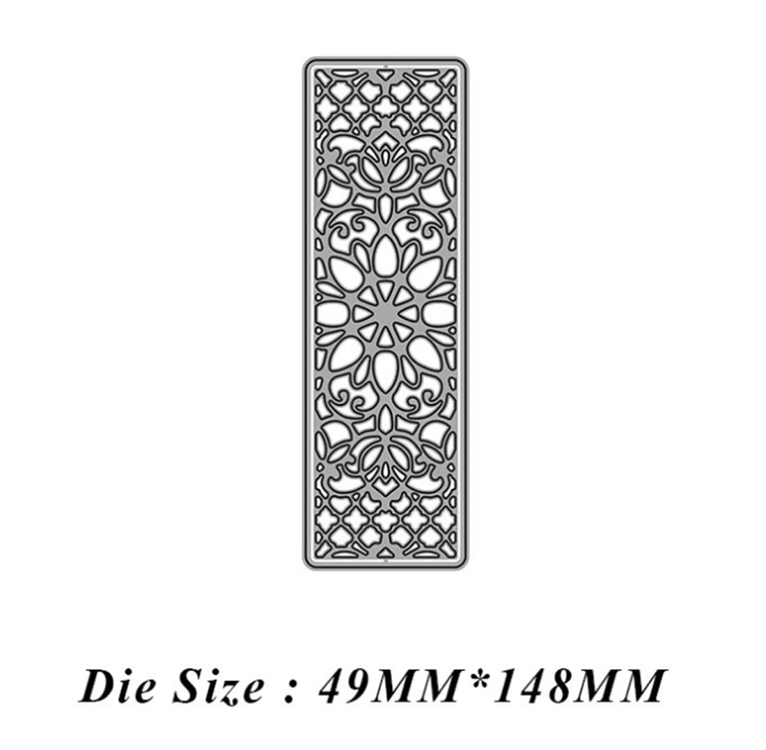 Mvchifay Cutting Dies Metal Stencils Scrapbooking Tool DIY Craft Carbon Steel Embossing Template for Paper Card Making (Flower frame-14.8x5cm)