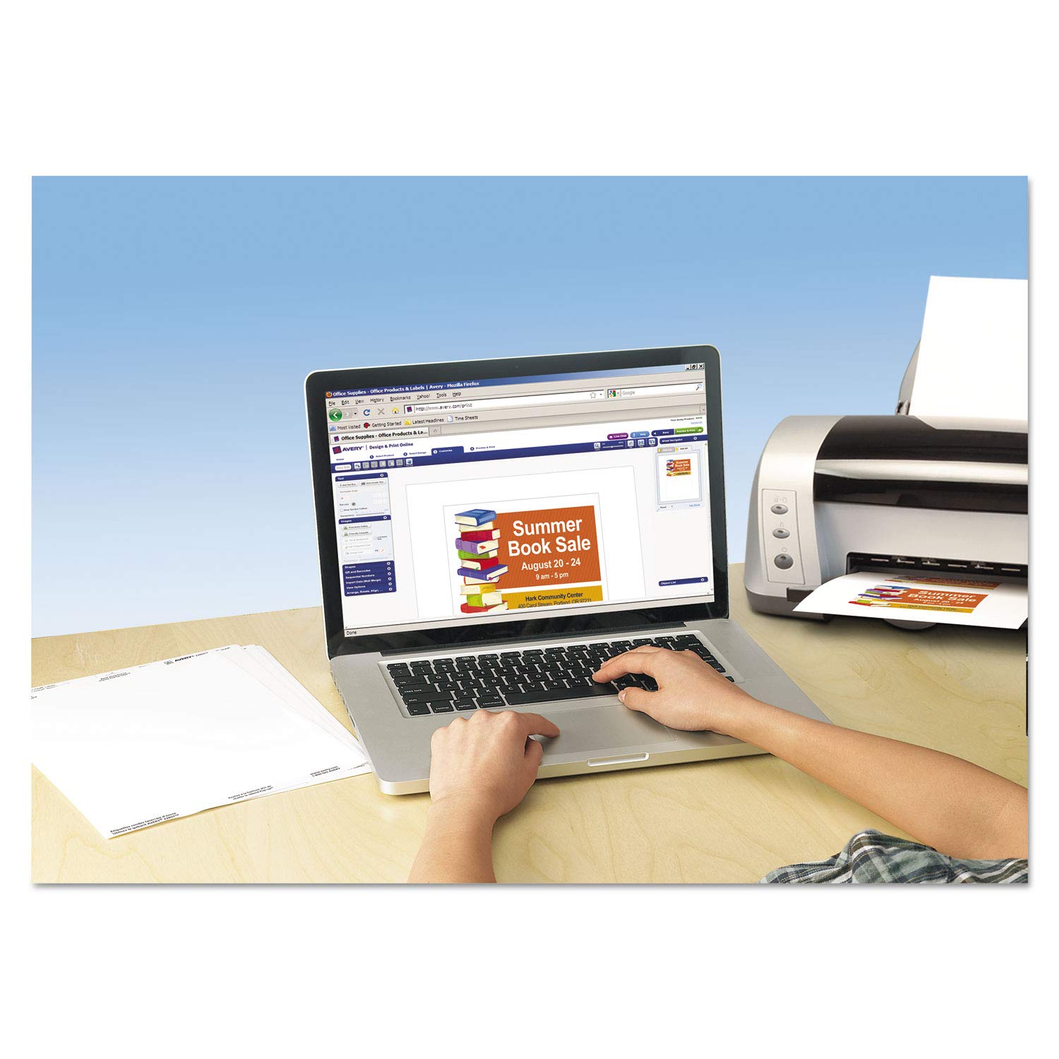 Avery Printable Cards, Laser Printers, 100 Cards, 4 x 6, U.S. Post Card Size (5389)