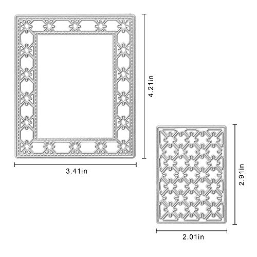 Metal Nested Die Cuts Lace Frame Background Cutting Dies Embossing Stencil Template for Card Making Scrapbooking Paper Craft Album Stamps DIY Birthday Décor
