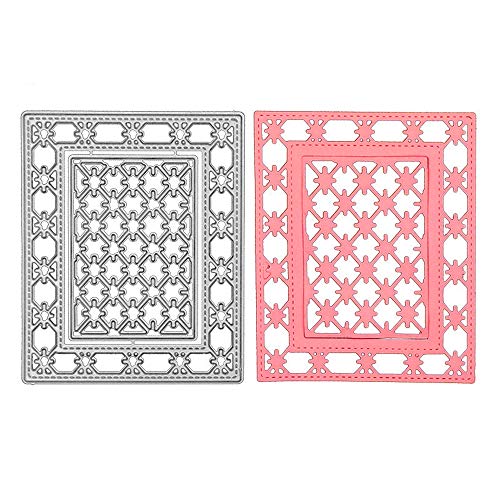 Metal Nested Die Cuts Lace Frame Background Cutting Dies Embossing Stencil Template for Card Making Scrapbooking Paper Craft Album Stamps DIY Birthday Décor