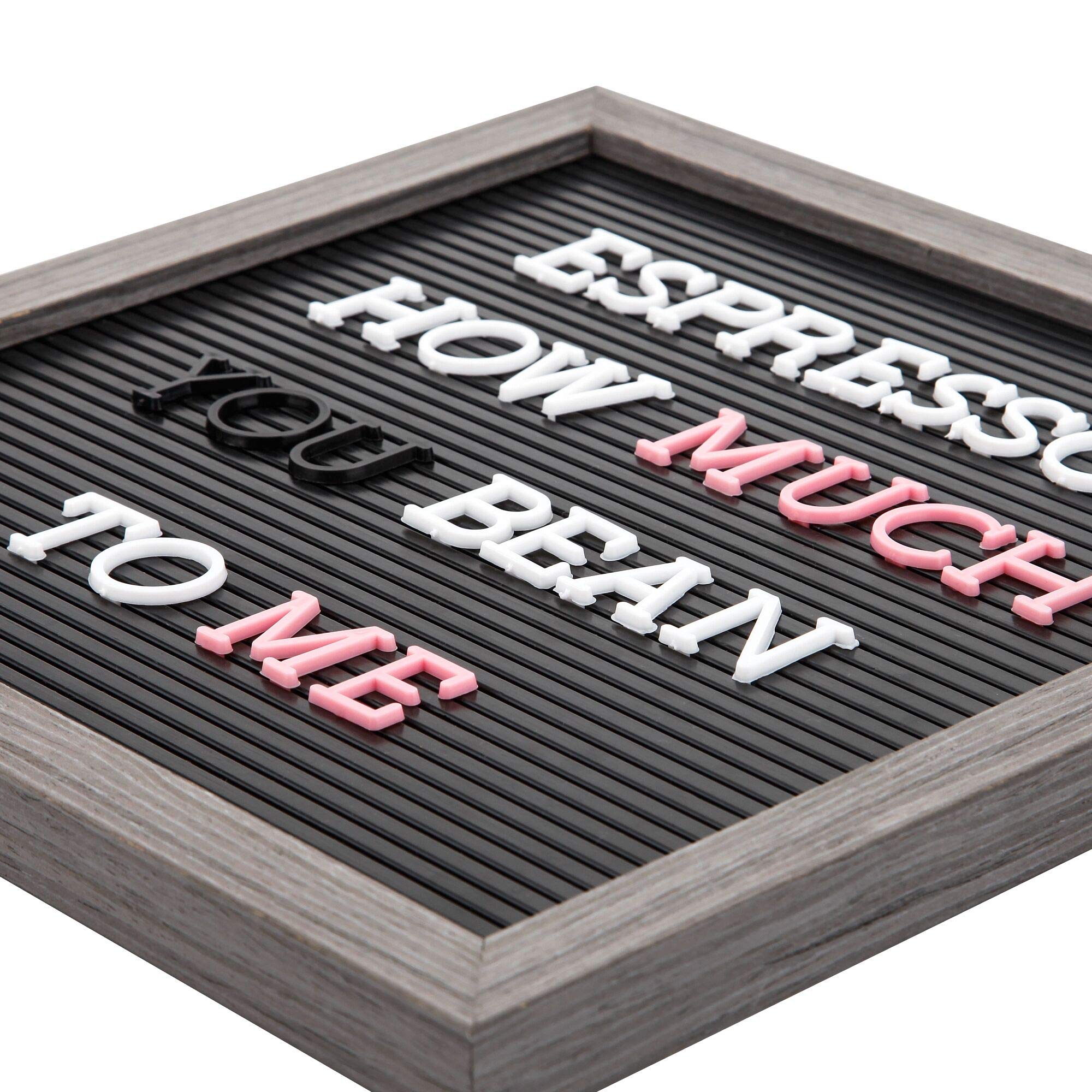 3/4 Inch Letters for Flet Letter Boards,300 Pieces Including Letters, Numbers & Symbols for Changeable Plastic Message Boards (White)