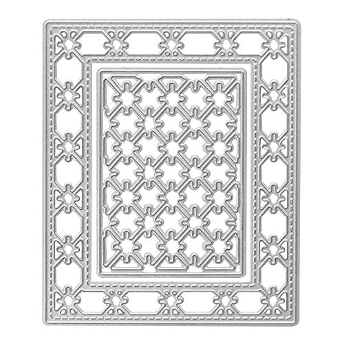 Metal Nested Die Cuts Lace Frame Background Cutting Dies Embossing Stencil Template for Card Making Scrapbooking Paper Craft Album Stamps DIY Birthday Décor
