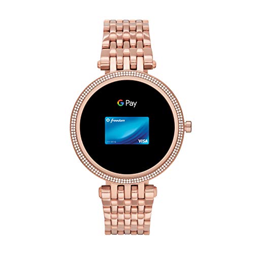 Michael Kors Women's Gen 5E 43mm Stainless Steel Touchscreen Smartwatch with Fitness Tracker, Heart Rate, Contactless Payments, and Smartphone Notifications.