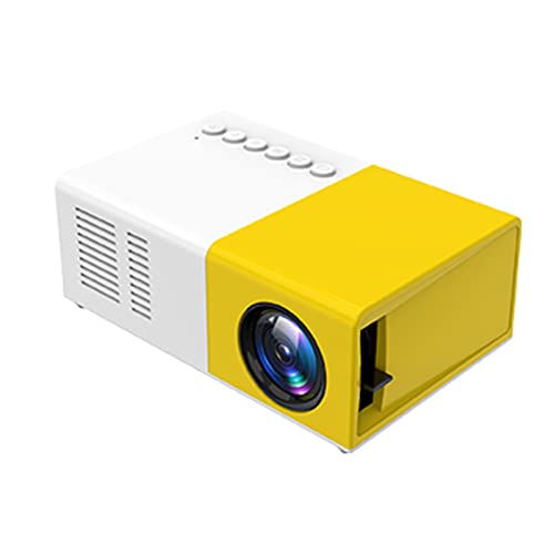 Mini Projector Portable Projector Supports Hd 1080p Outdoor Mobile Power Supply Camper Apartment Classroom Must Haves Electronics Tech Gadgets Birthday Gifts for Men Personalized Gifts (Yellow)