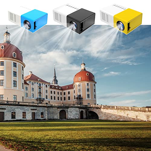 Mini Projector Portable Projector Supports Hd 1080p Outdoor Mobile Power Supply Camper Apartment Classroom Must Haves Electronics Tech Gadgets Birthday Gifts for Men Personalized Gifts (Yellow)