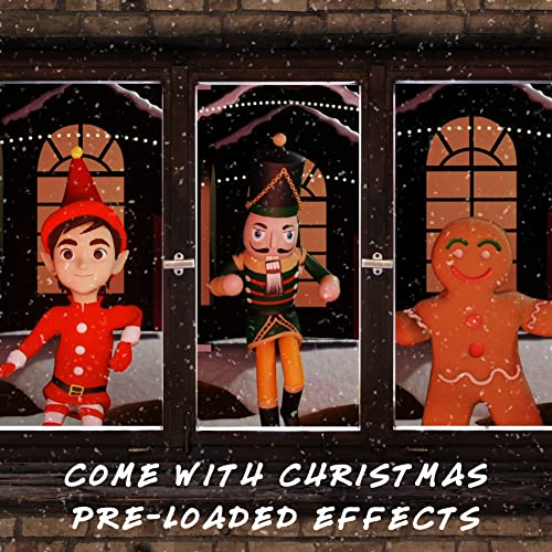 AAXA CP3 Holiday Projector for Festive Holiday Windows, HD 1080p Support LED Portable Projector with 5 Onboard HallowFX Christmas Holiday Effects, Built-in Speaker