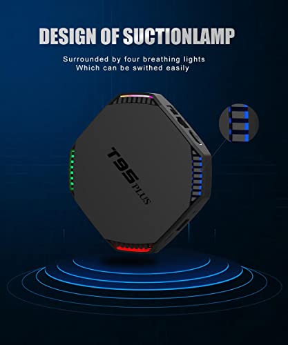 T95 Plus Smart TV Box Android 11 Rockchip RK3566 8GB 128GB Dual WiFi 1000M Support 4K H.265 Media Player Set top TV Box with Backlight Keyboard i8, Black