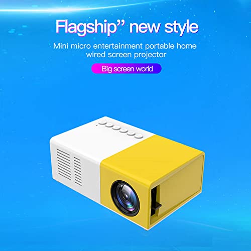 Mini Projector Portable Projector Supports Hd 1080p Outdoor Mobile Power Supply Camper Apartment Classroom Must Haves Electronics Tech Gadgets Birthday Gifts for Men Personalized Gifts (Yellow)