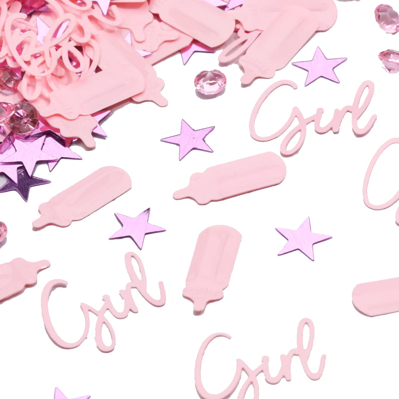 MEYSIMOON Baby Shower Decorations Confetti Baby Pink Girls Table Decor Confetti for Baby Shower Gender Reveal Party Supplies (Pink)