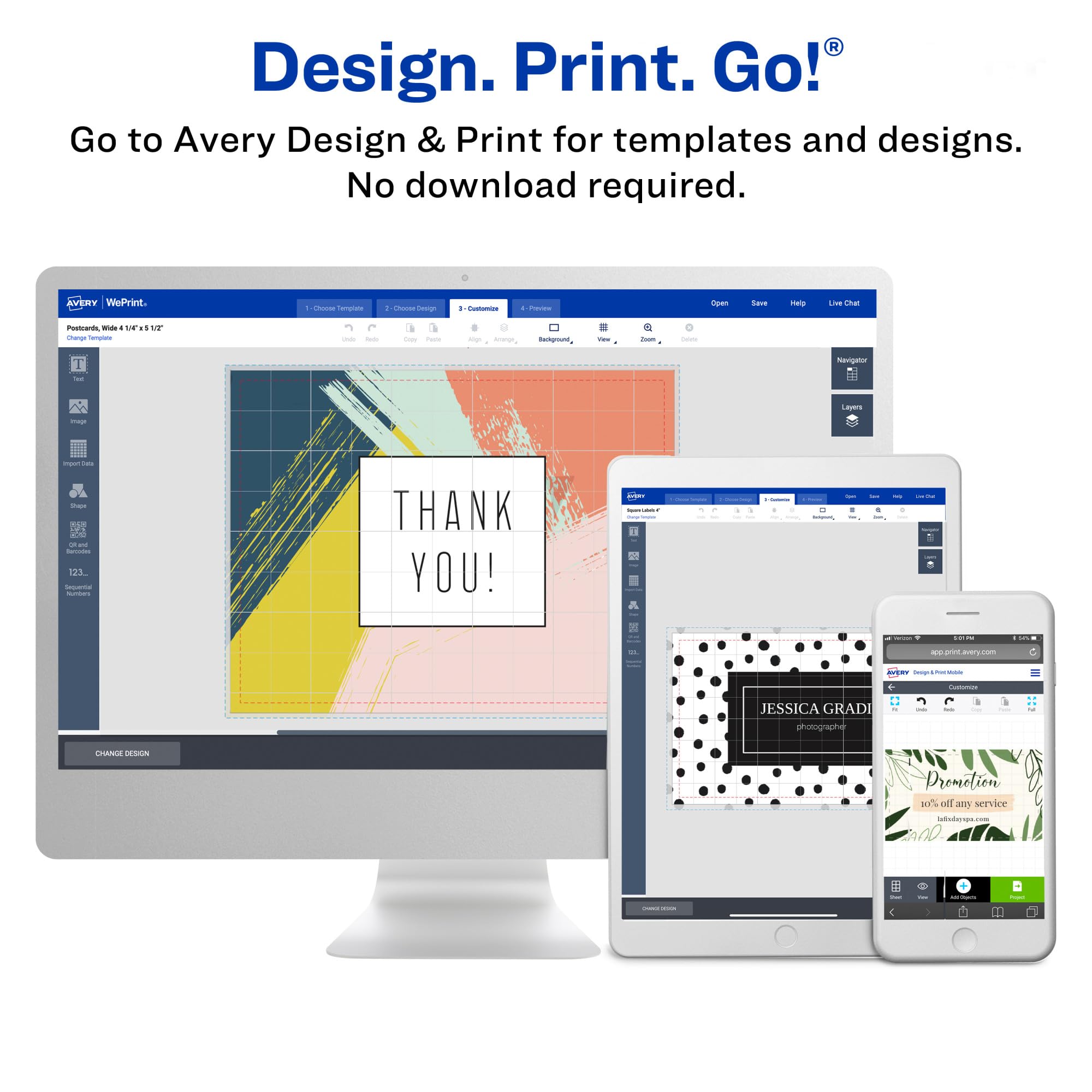 Avery Printable Cards, Laser Printers, 100 Cards, 4 x 6, U.S. Post Card Size (5389)