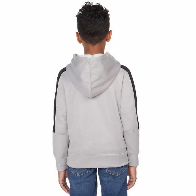 Champion Kids Clothes Sweatshirts Youth Heritage Fleece Pull On Hoody Sweatshirt with Hood, Gray/Black, L