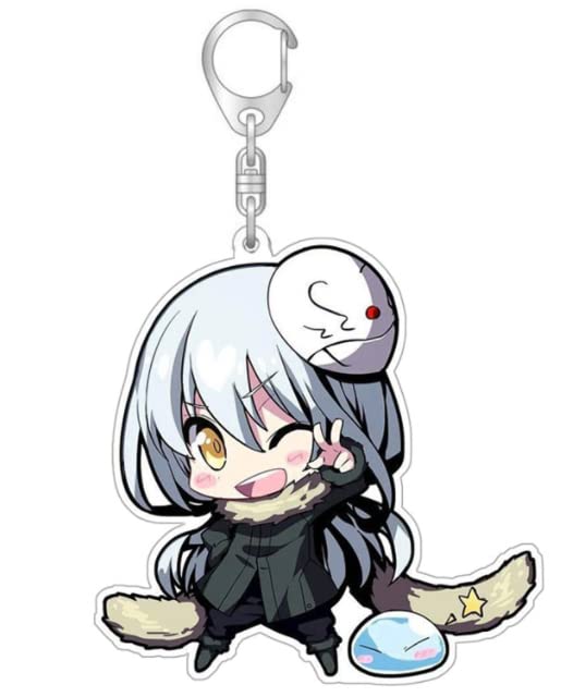P1PSZ Tempest Rimuru Mask with 2PC Slime Rimuru Keychain for That Time I Got Reincarnated as a Slime Cosplay Costume (A)