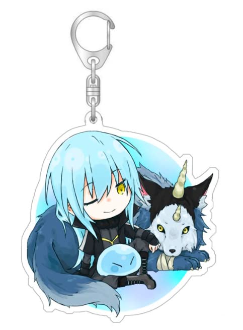 P1PSZ Tempest Rimuru Mask with 2PC Slime Rimuru Keychain for That Time I Got Reincarnated as a Slime Cosplay Costume (A)