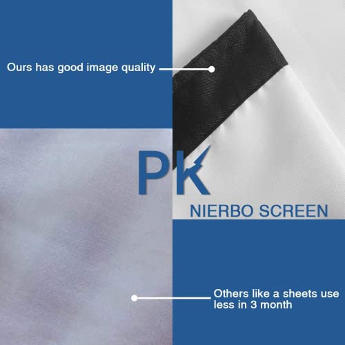 NIERBO 200 Inch Large Huge Projector Screen Big 16:9 3D Movie Screen of Canvas Material Projection Screen HD for Outdoor Indoor Home Theater Church with a Black Projector Bag Not Include Mount