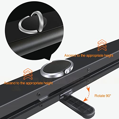LISSY Portable Projector Screen 30/40/50 Inch Mobile Tabletop Projection Screen Manual Pull Up HD Screen for Travel Camping Business Home Cinema (Size : 40inch-16:9)