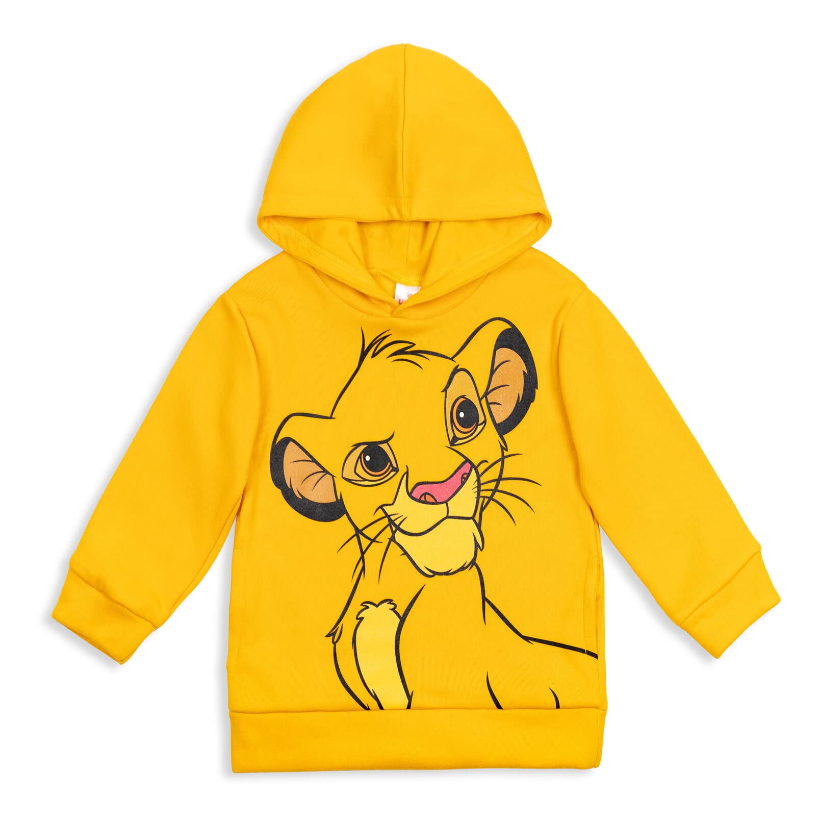 Disney Lion King Simba Toddler Boys Fleece Pullover Hoodie and Pants Outfit Set Yellow/Black 5T
