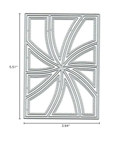 Rectangle Grid Frame Cutting Die Cuts, DIY Crafts Template Stitched Whirl Rectangle Frame Scrapbook Cards Cutting Dies Cut Stencils for DIY Embossing Card Making Decorative Paper Dies Scrapbooking