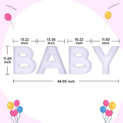 VLN DESIGNS Baby Letter Boxes - Gender Reveal Decor, Fillable Cardboard Letters for Charcuterie Boards, Baby Shower Decorations