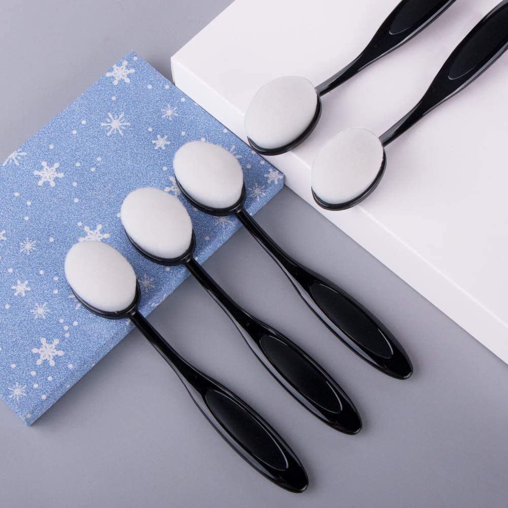 UNIMEIX 5 Pack Blending Brushes for Card Making Blending Tools for Drawing Blending Brush Blender(Size 3, 1.18" Brush Head, Black)