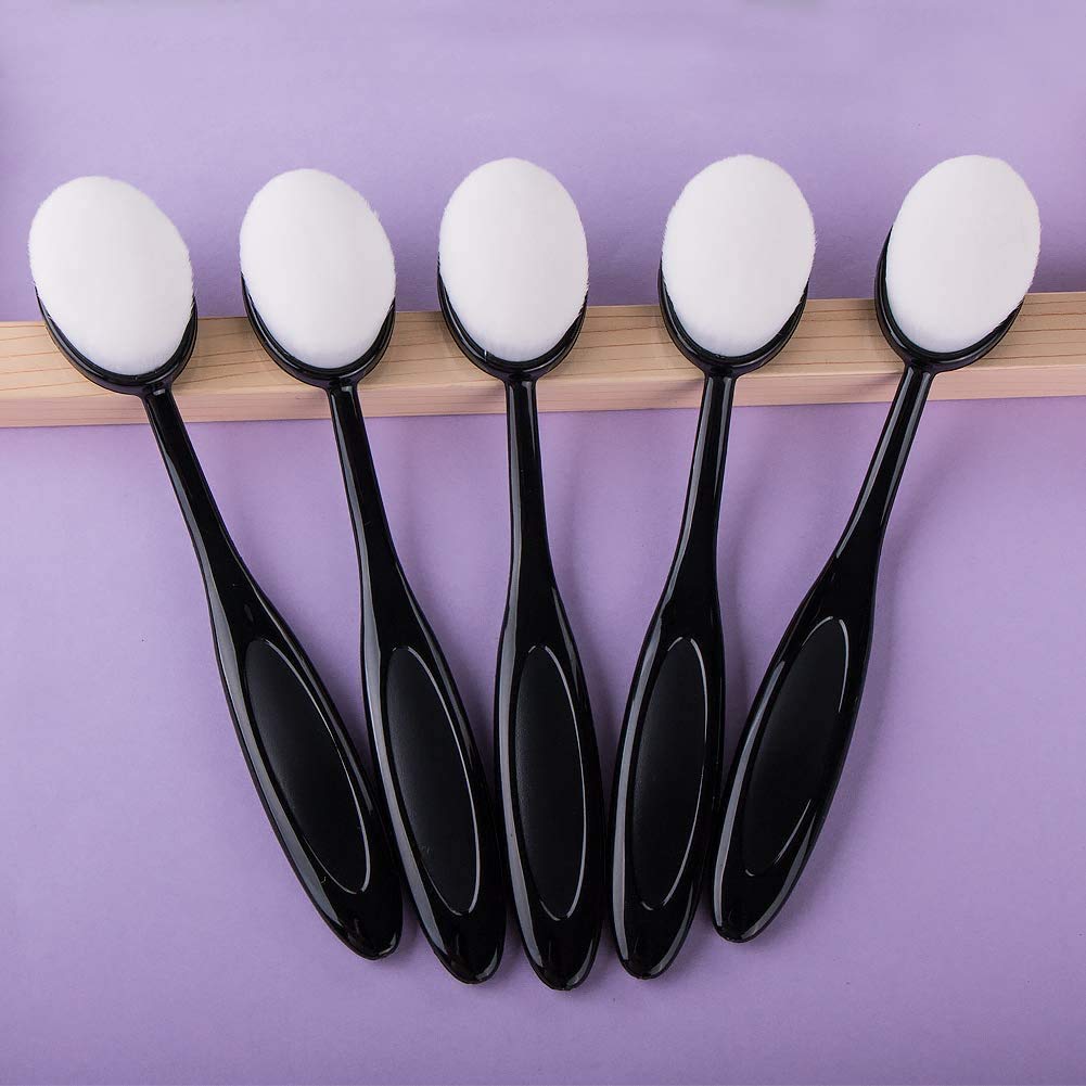 UNIMEIX 5 Pack Blending Brushes for Card Making Blending Tools for Drawing Blending Brush Blender(Size 3, 1.18" Brush Head, Black)