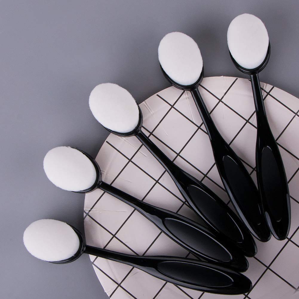 UNIMEIX 5 Pack Blending Brushes for Card Making Blending Tools for Drawing Blending Brush Blender(Size 3, 1.18" Brush Head, Black)