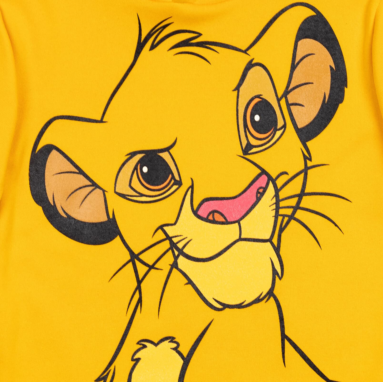 Disney Lion King Simba Toddler Boys Fleece Pullover Hoodie and Pants Outfit Set Yellow/Black 5T