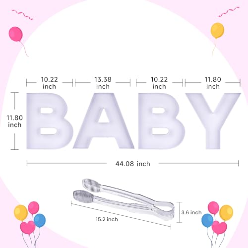 VLN DESIGNS Baby Letter Boxes - Gender Reveal Decor, Fillable Cardboard Letters for Charcuterie Boards, Baby Shower Decorations
