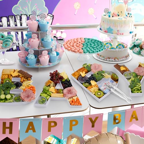 VLN DESIGNS Baby Letter Boxes - Gender Reveal Decor, Fillable Cardboard Letters for Charcuterie Boards, Baby Shower Decorations
